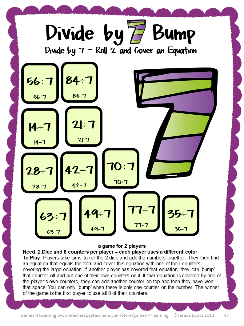 Fun Games 4 Learning: Bump! Bump! Bump! Bump Math Games