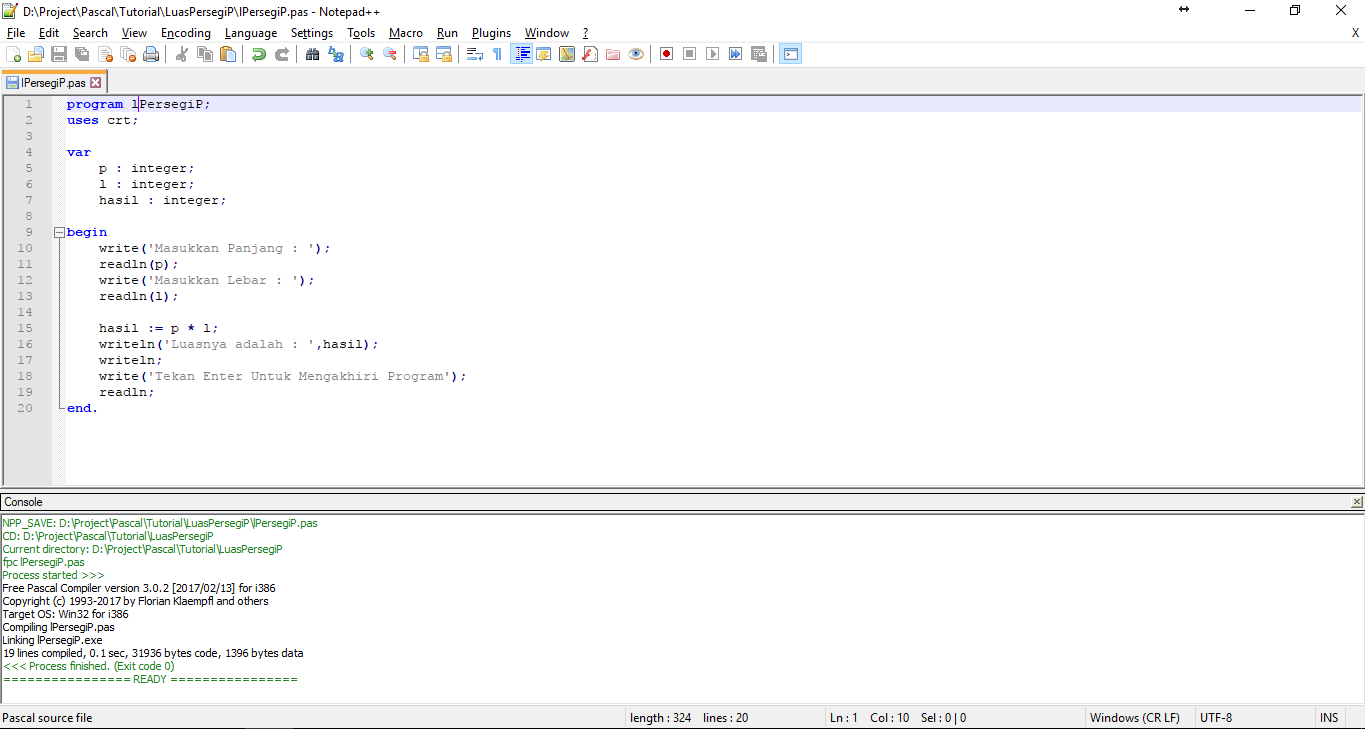Belajar Bahasa Pemrograman Pascal - 4 Engineering