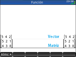 Matriz (Tipo) - HP Prime