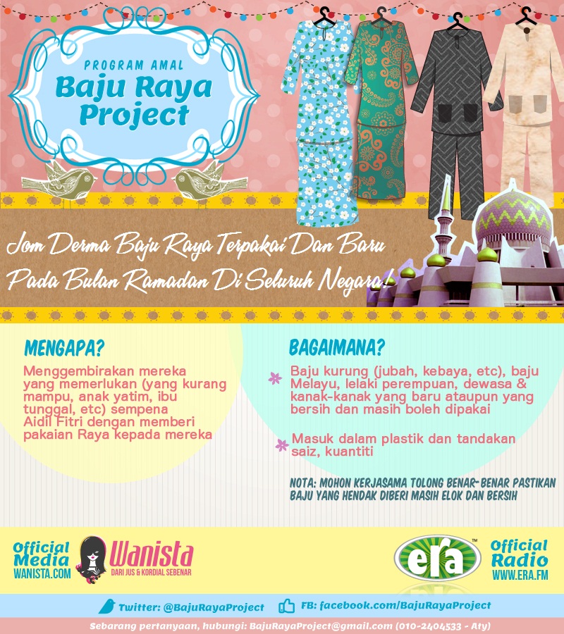 Jom Derma Baju Raya Terpakai Dan Baru Pada Bulan Ramadan Di Seluruh Negara!