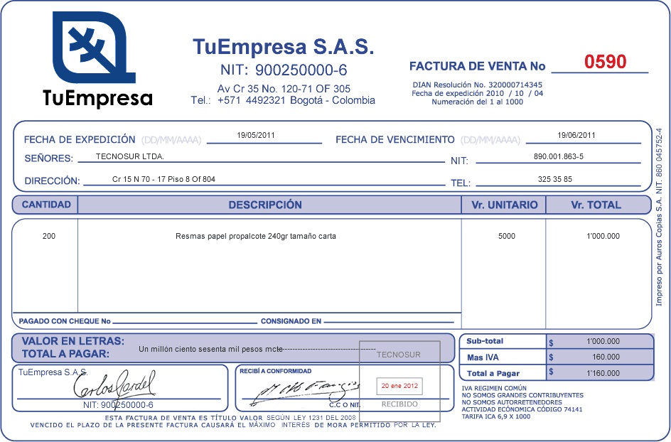 FACTURA ELECTRÓNICA EN COLOMBIA
