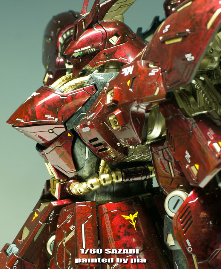 Painted Build: Neo Grade 1/60 MSN-04 Sazabi "Marble Paint Style"