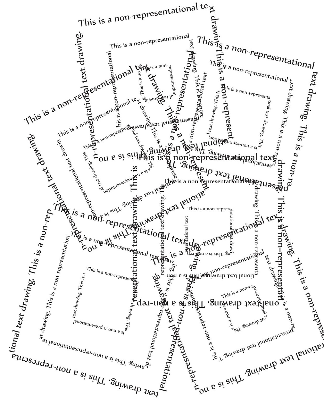 Elizabeth Birkhead: Digital Imaging: Text Drawings