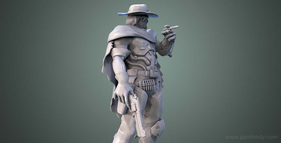 Overwatch - McCree 3D Model | Static Figurine | 3D Printing Designs