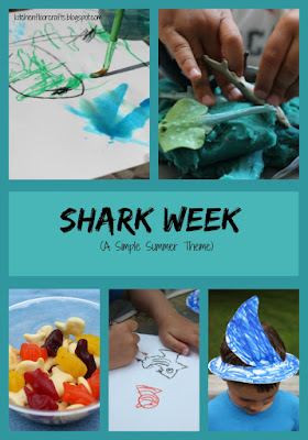 Kitchen Floor Crafts: Shark Week (A Simple Summer Theme)