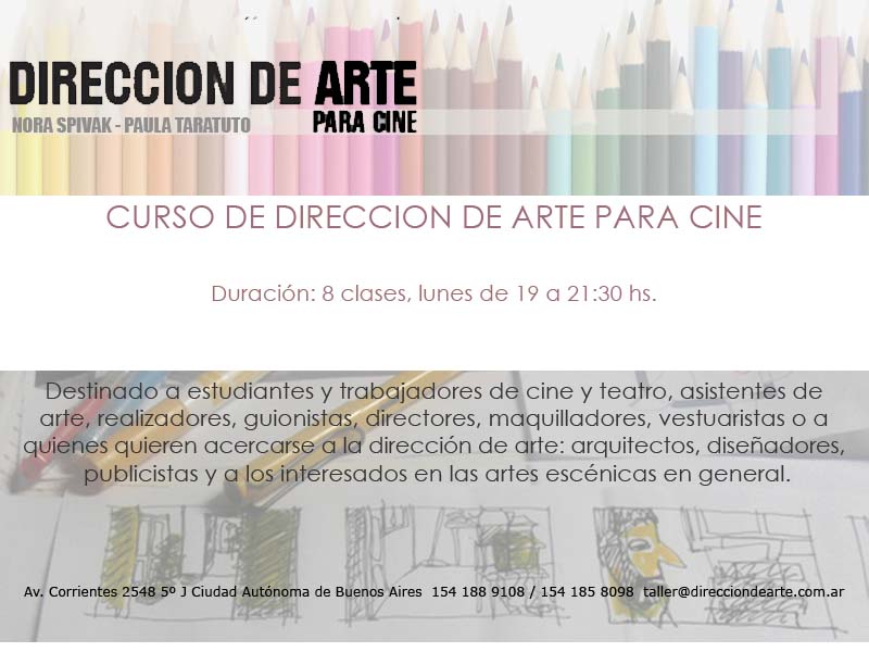 DIRECCION DE ARTE: Taller de DIRECCION DE ARTE