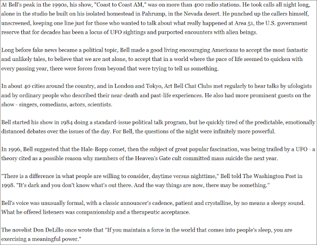 lift the veil from your eyes: 55 72 744 144 243 | Art Bell, mysterious ...