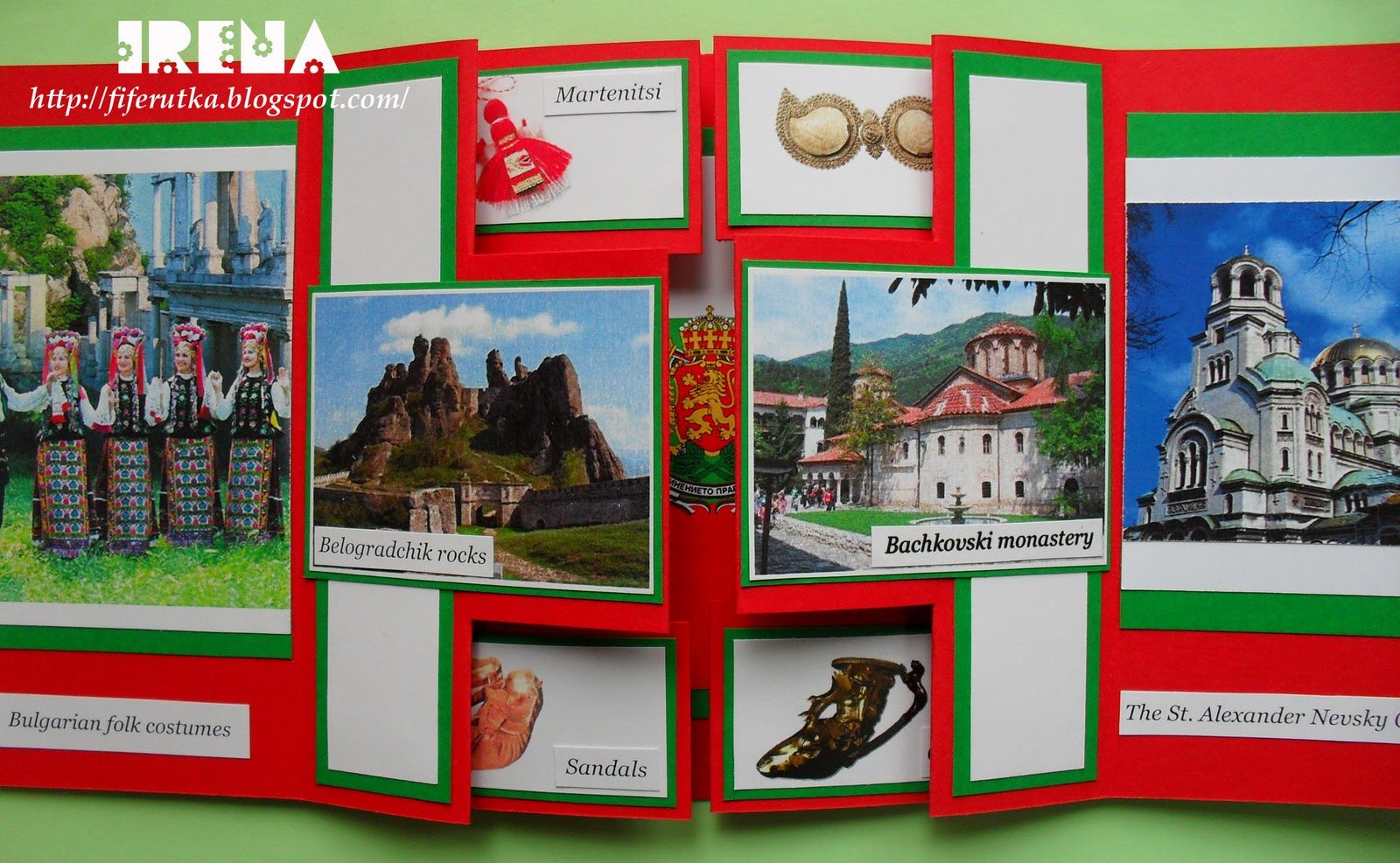 Творенията на Ирена: Картичка на тема България/Bulgarian card