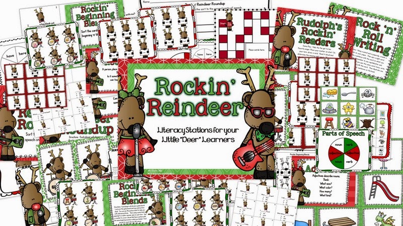 First Grade and Fabulous: Rockin' Reindeer Centers
