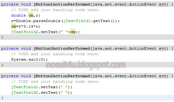 JAVA PROGRAM: TO CALCULATE CIRCUMFERENCE OF A CIRCLE ~ noexit4u.com