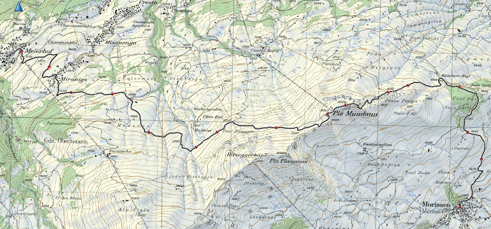 Projekt Gemeindewandern Schweiz: Wanderung Piz Mundaun