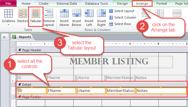 theDBguy's Access Blog: Report Gridlines