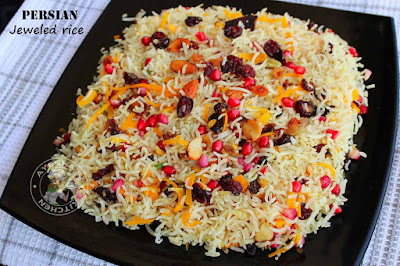 RICE RECIPE - PERSIAN JEWELED RICE / MORASA POLOW