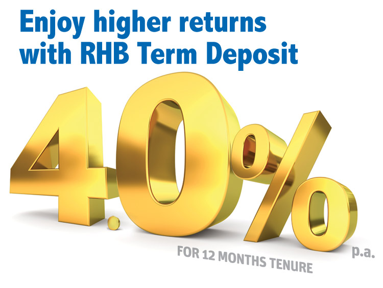 RHB 超高定期存款利率，派息高达 4.00% p.a.