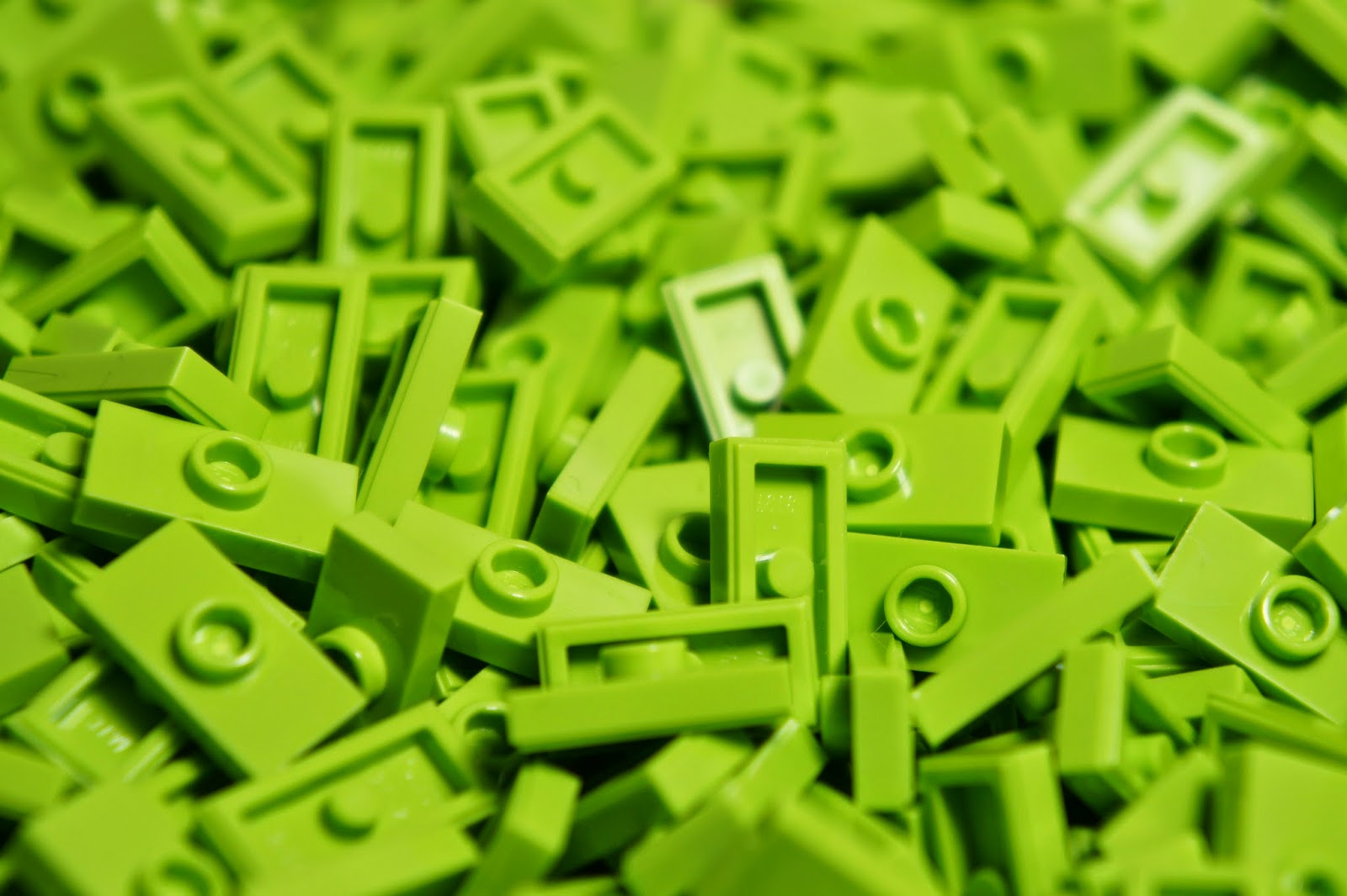 LEGO 4500069 Lime Green 1 x 2 PLATE 1 x 2 w/ 1 Stud Jumper Knob (3794 ...