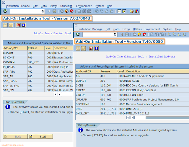 sidadm: Support Package Manager и Add-On Installation Tool или просто SPAM/SAINT