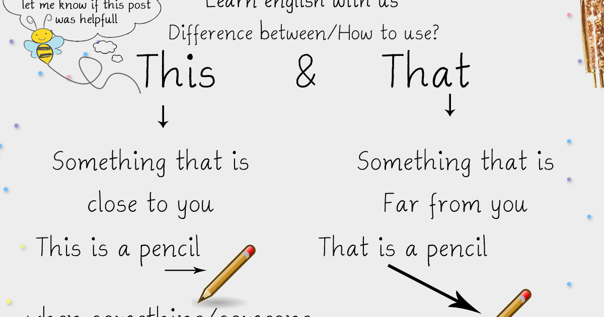 Beez Vita: Difference between and How to use This and That Beez Vita: Difference between and How to use This and That