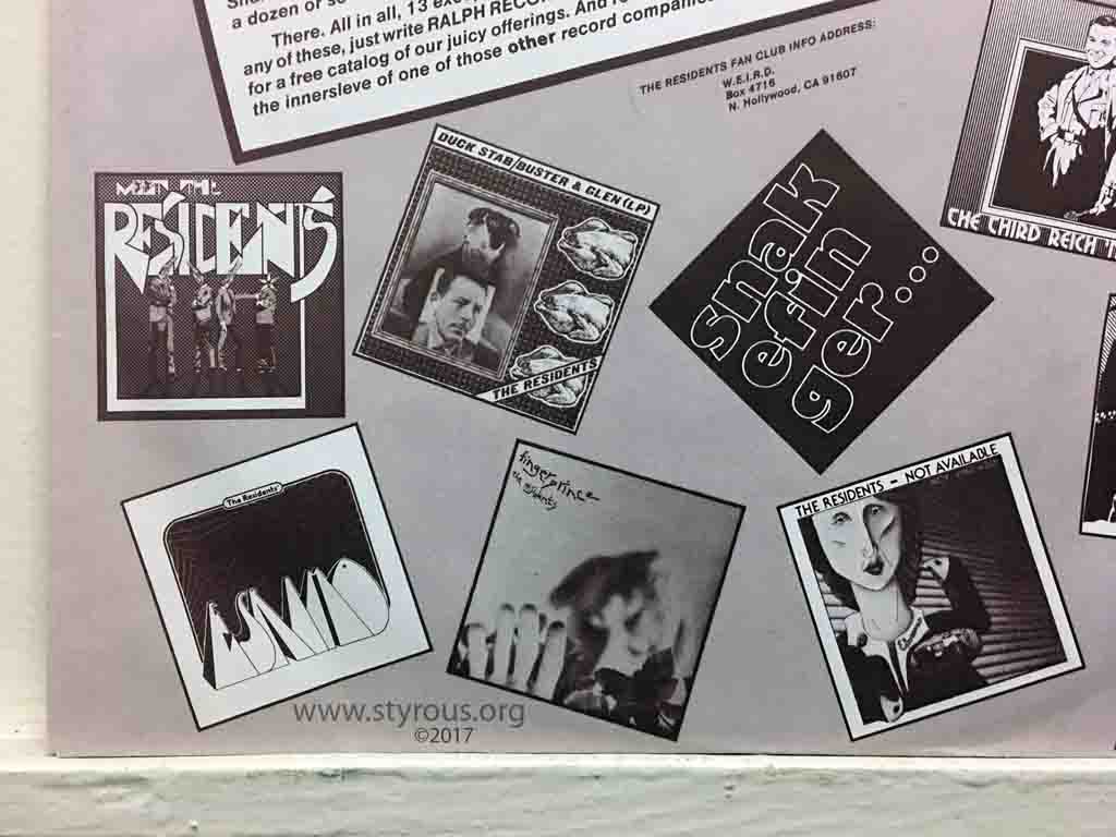 The Styrous® Viewfinder: Ralph Records ~ the inner sleeve