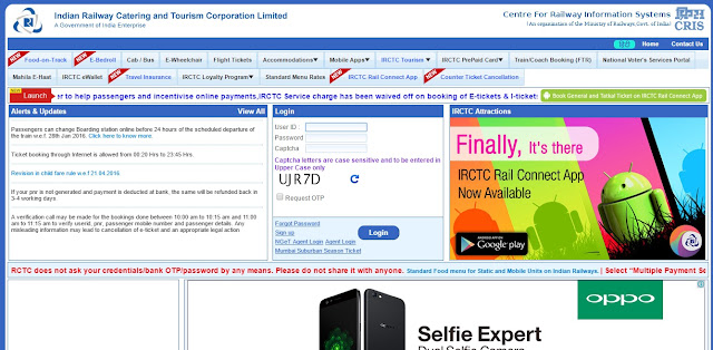 IRCTC Next Generation e-Ticketing System Login - IRCTC Login Next ...