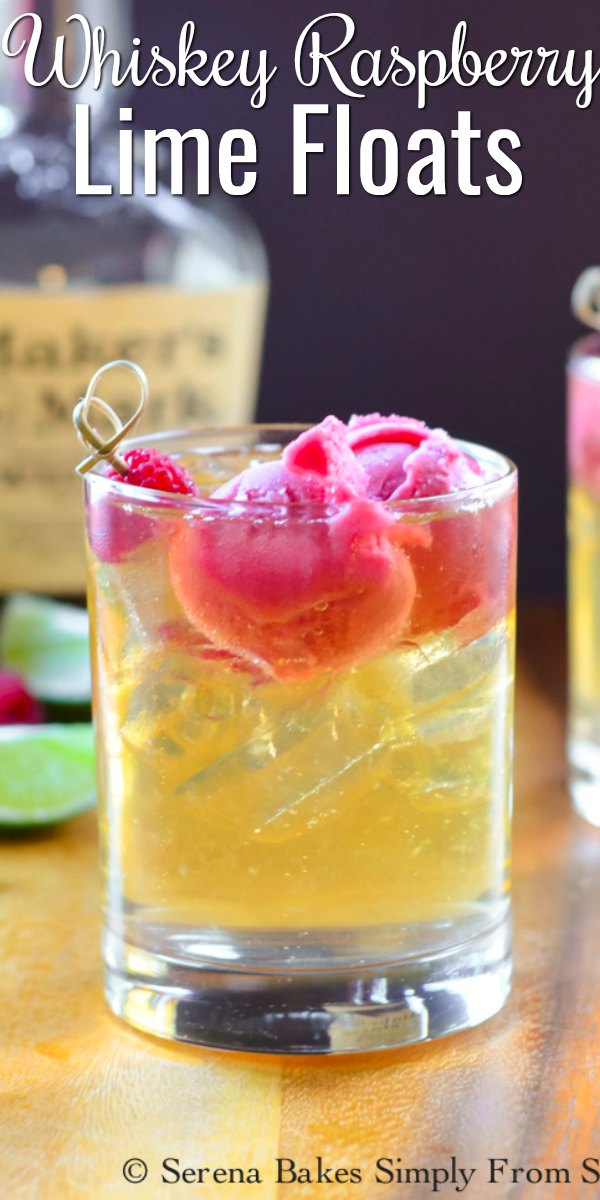 Whiskey Raspberry Lime Floats | Serena Bakes Simply From Scratch
