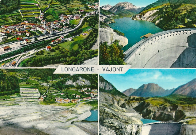 My Favorite Postcards: Vajont Dam Disaster in Longarone, Italy ...