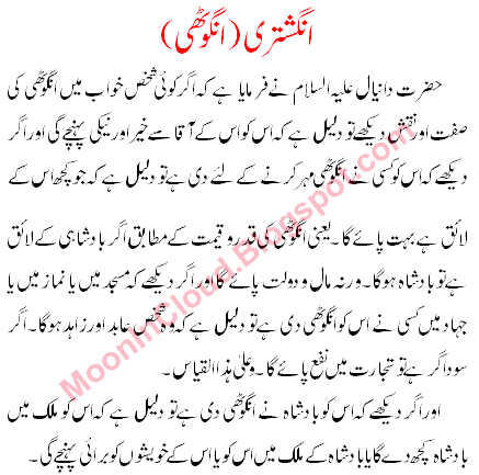 Ring Anguthi Angoothi ~ Khwab Mein Dekhna Khawabon Ki Tabeer Khawab ...