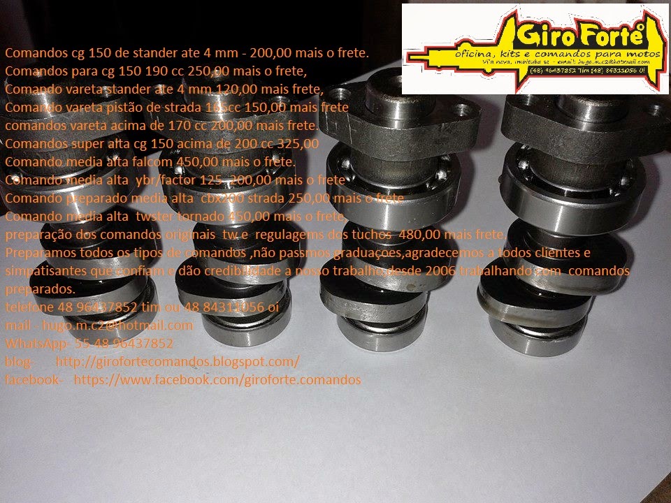 GIRO FORTE° oficina especializada na preparação de comandos de valvulas ...