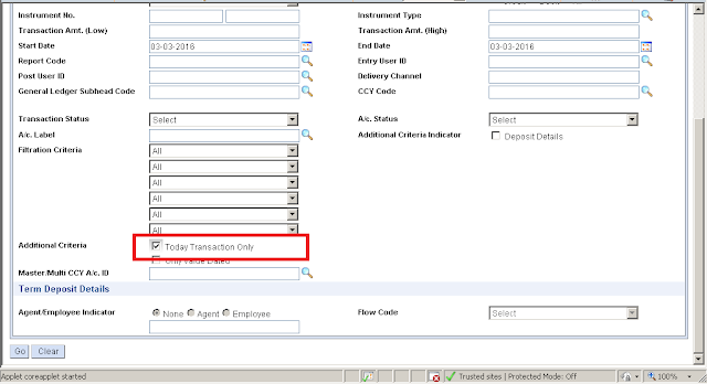 Minor Change in HFTI Menu in DOP Finacle