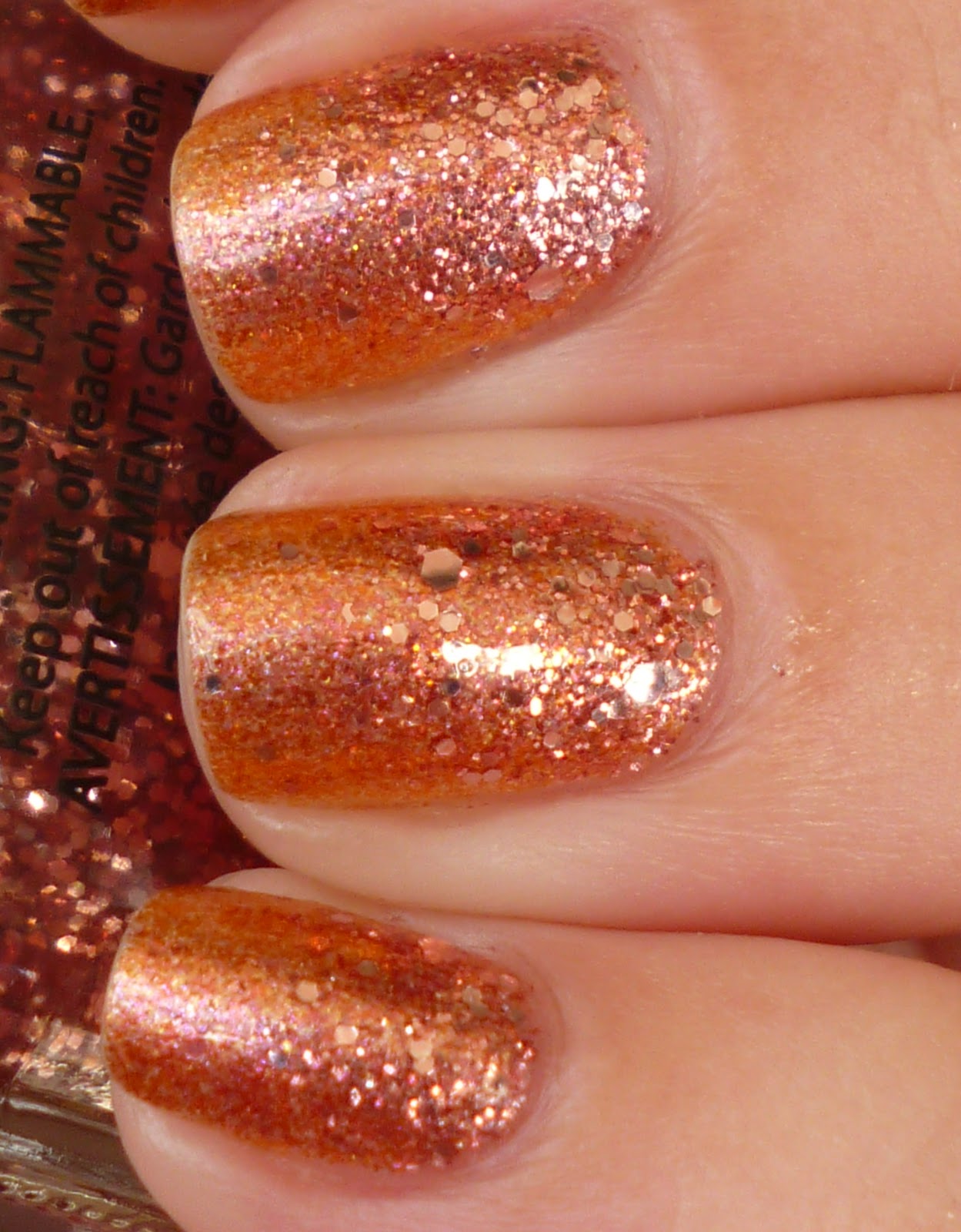 Nail Polish Anon: Pros & Bronze Glitter Gradient