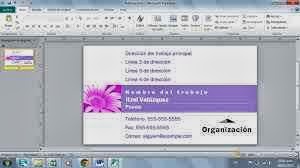 Tarjeta de presentación : TARJETA DE PRESENTACIÓN EN PUBLISHER