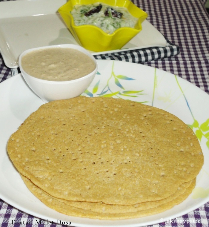 Vidyas Veg Recipes: Foxtail millet dosa recipe - Navane dose - Rala dosa