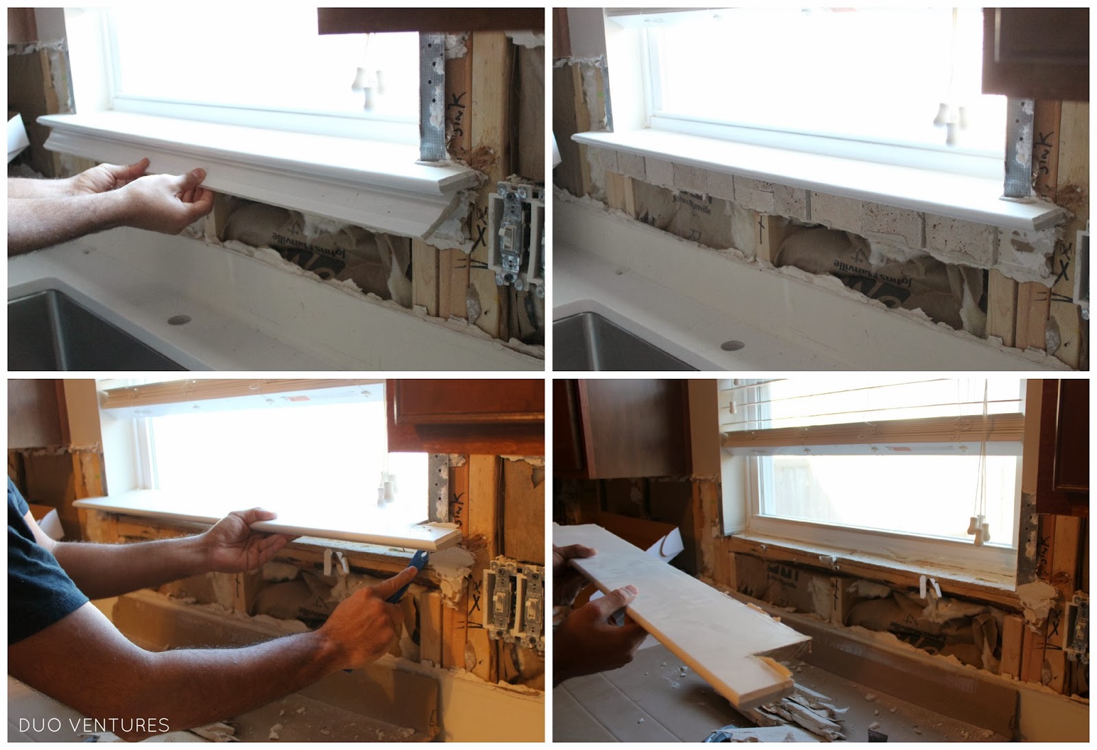 Duo Ventures: Kitchen Makeover: Faucet & Drywall Installation