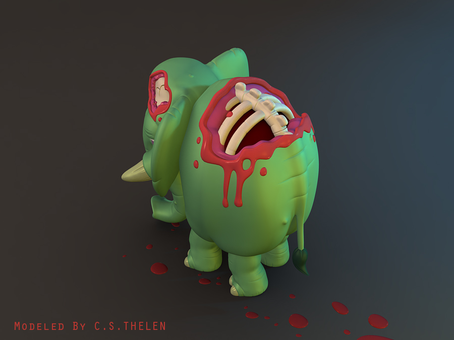 The Art of C.S.Thelen: Elephant, Undead