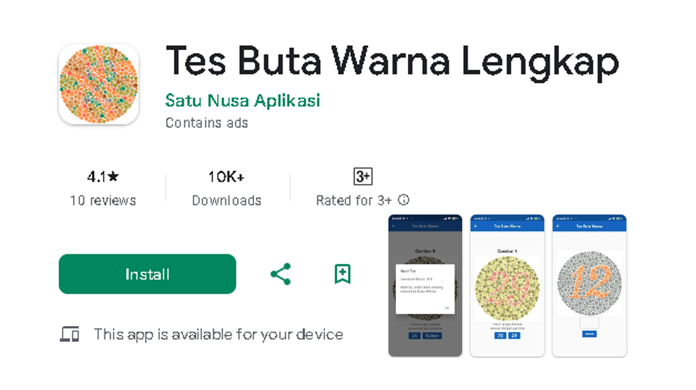 Aplikasi Tes Buta Warna Lengkap Yang Mudah Digunakan