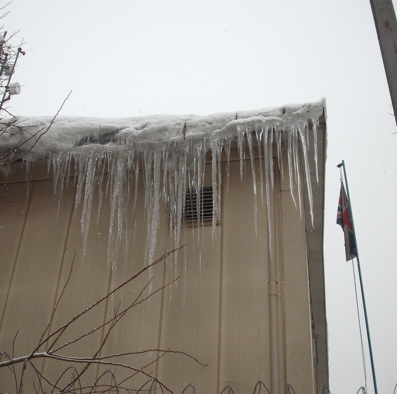 Chris in Afghanistan: 022112 It's still snowing and falling ice cycles