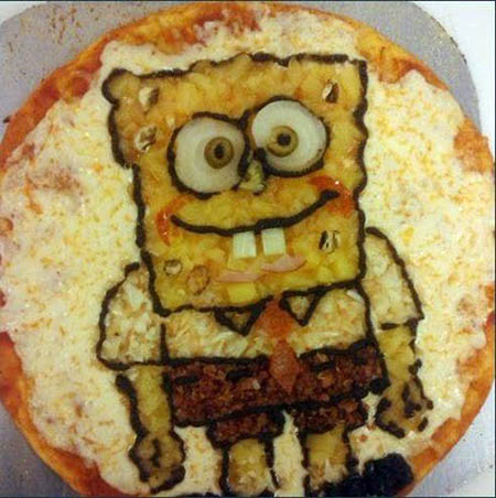 Compilado de pizzas con diseño/estilo de personajes ~ Trazos Digitales