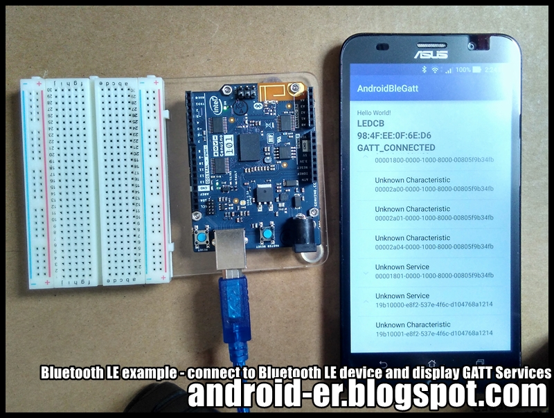 Android-er: Bluetooth LE example - connect to Bluetooth LE device and display GATT Services