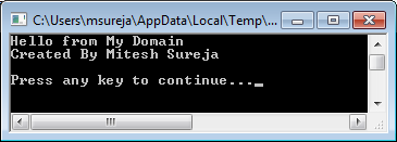 Mitesh Sureja's Blog: How to create custom Application Domain?
