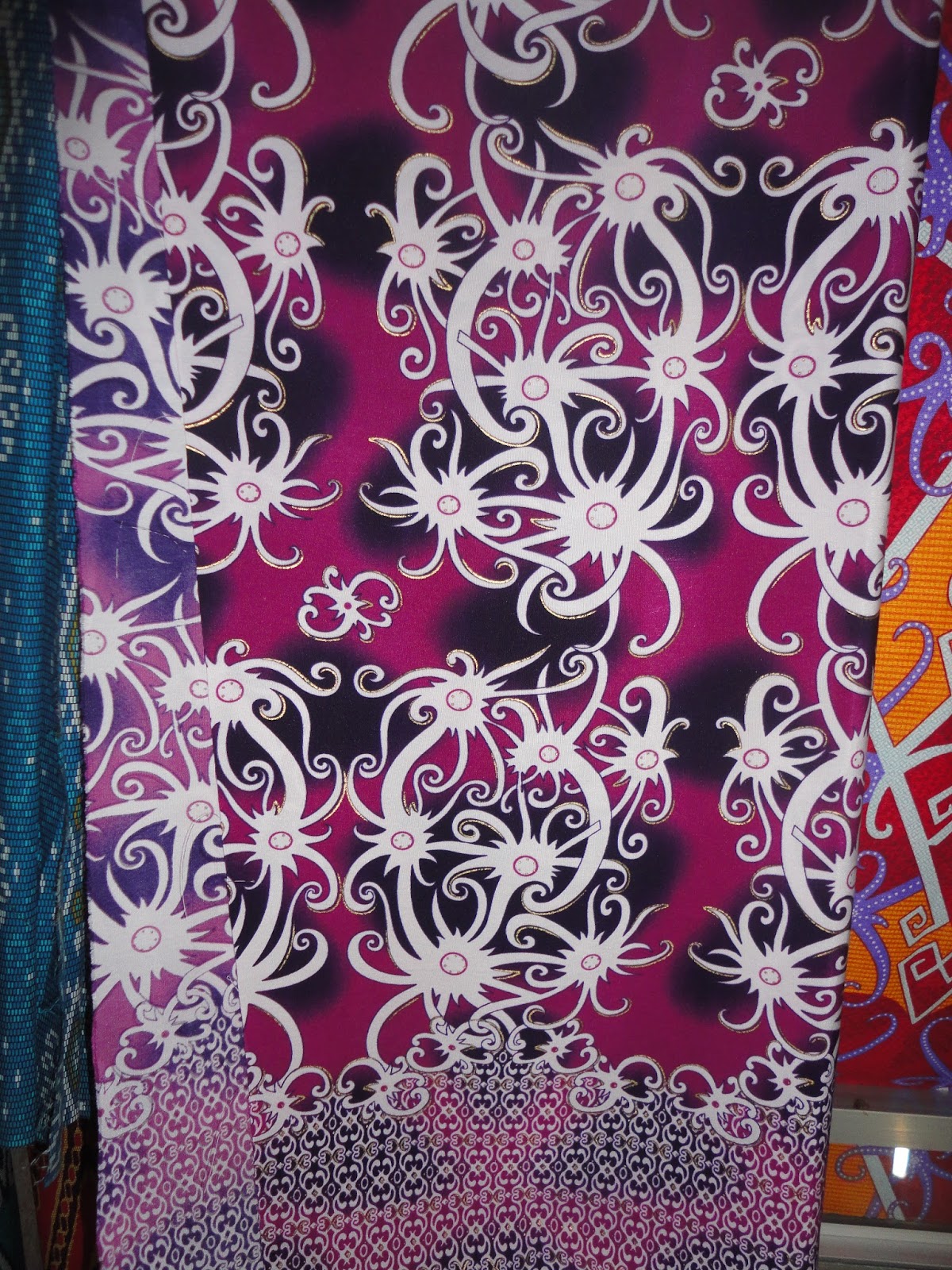 Batik Motif Dayak Khas Kalimantan, : Bahan semi sutera