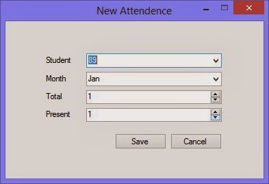 Attendance Management Project in Windows Forms with C#