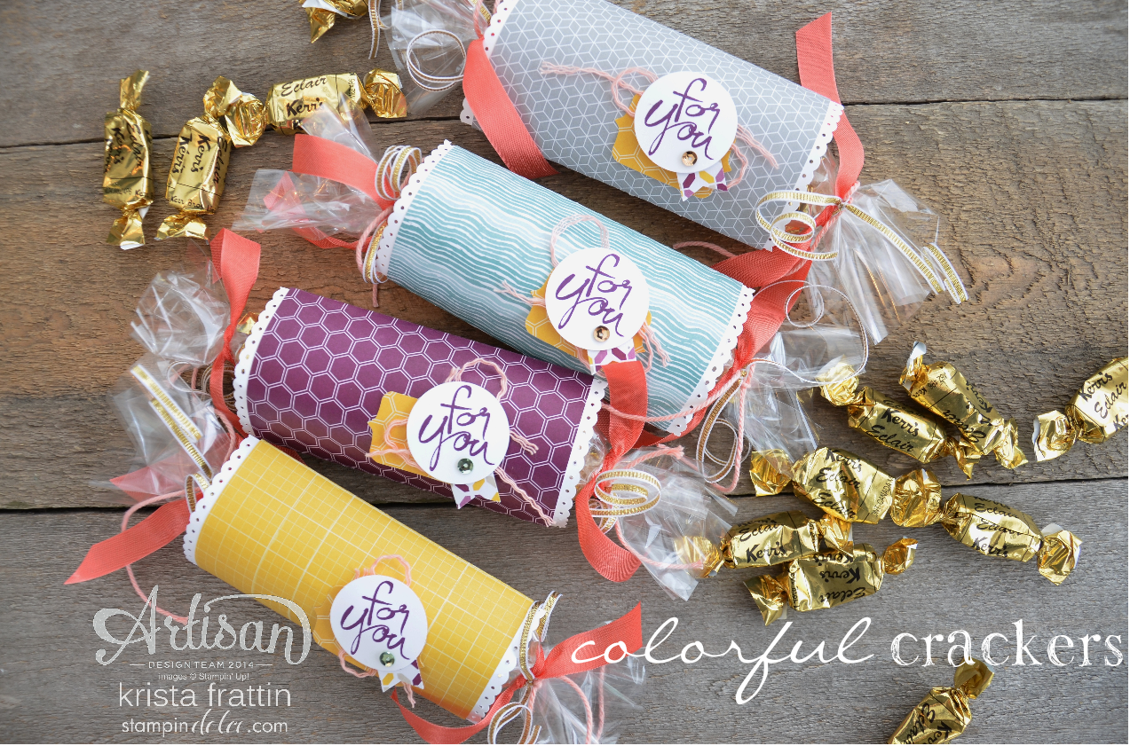 Stampin' Dolce: Colorful crackers! - Artisan Design Team Blog Hop