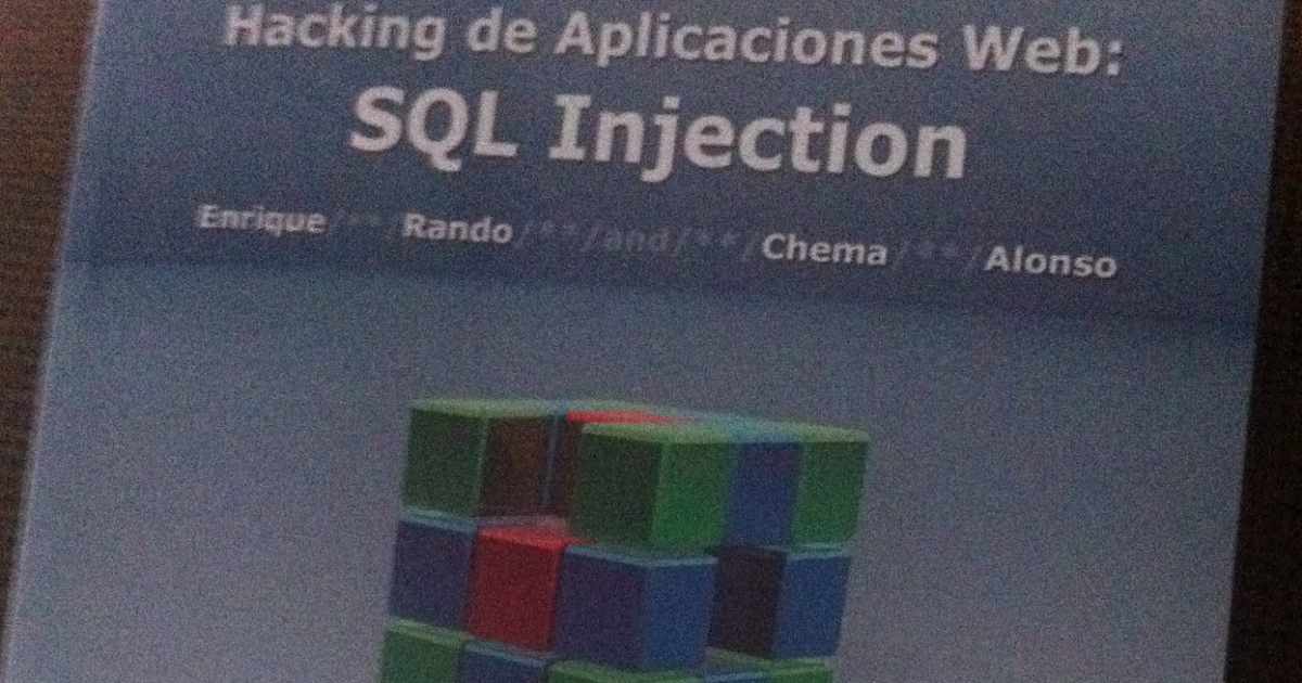 Libro: Hacking de Aplicaciones Web: SQL Injection ~ Security By Default