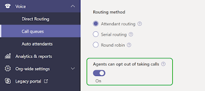 Teams Call Queue Opt Out