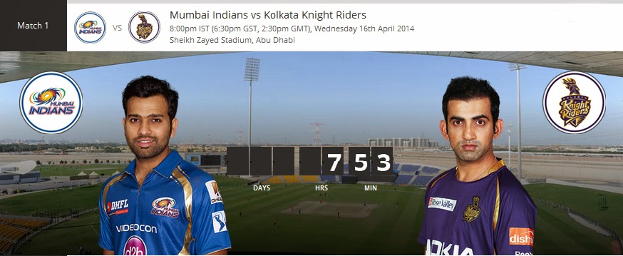 WORLD ALL SPORTS NEWS PAGE: Pepsi IPL Schedule 2014