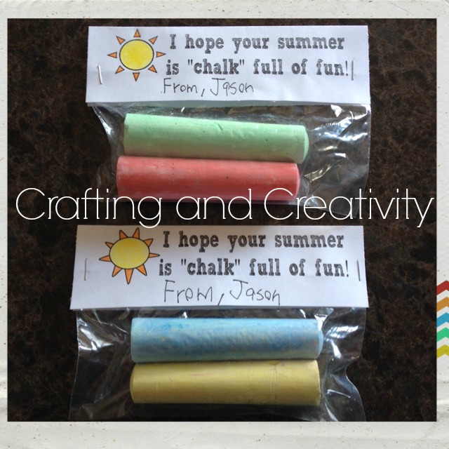 Crafting and Creativity: 'I hope your summer is "chalk" full of fun ...