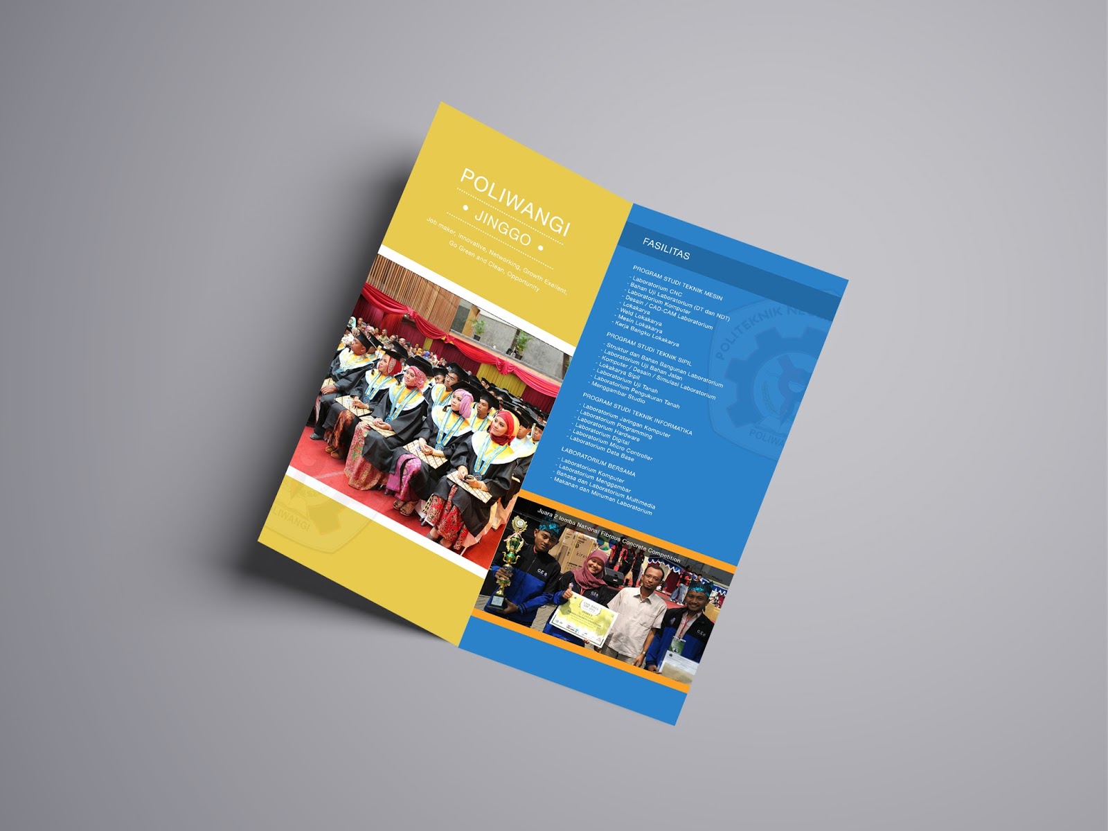 Desain brosur modern sekolah - sickwes