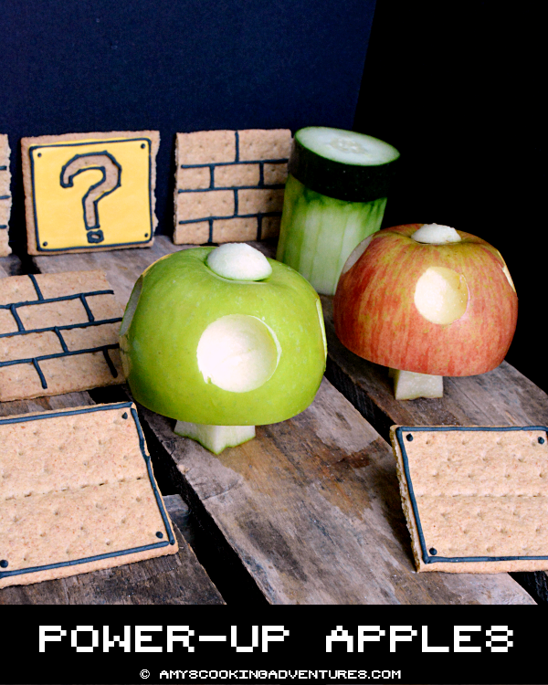 Power-Up (Mushroom) Apples #MarioMonth #FandomFoodies
