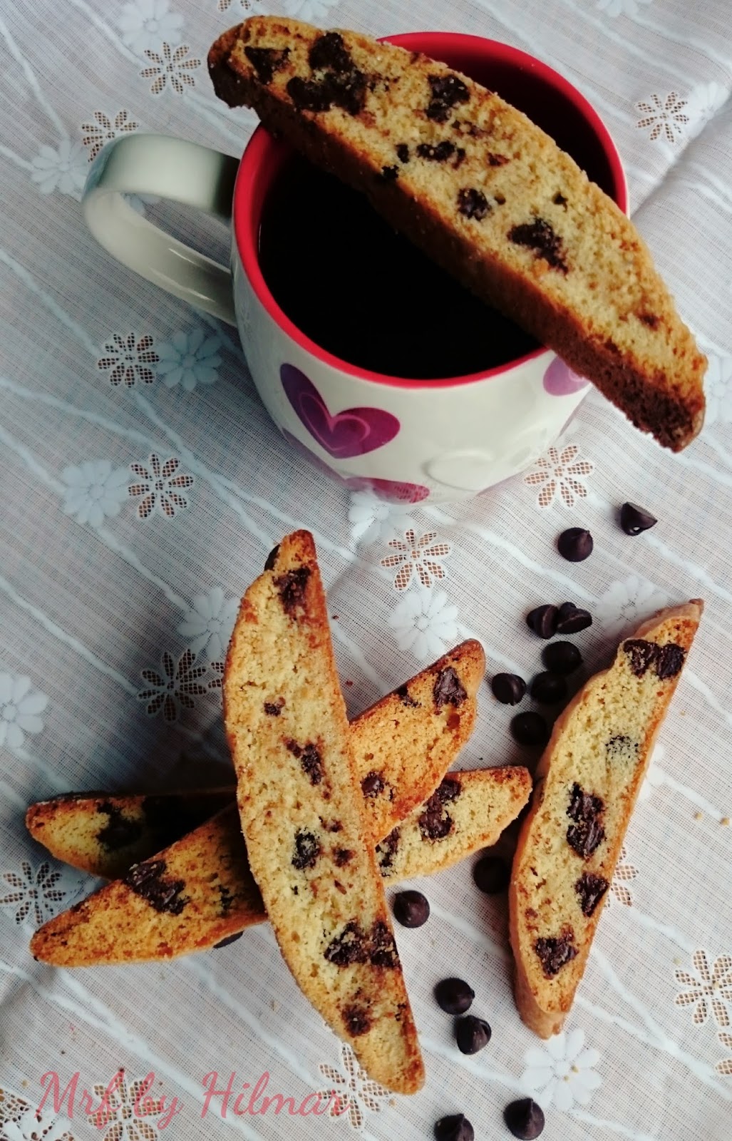 Biscotti con chispas de chocolate - Mis recetas favoritas by Hilmar