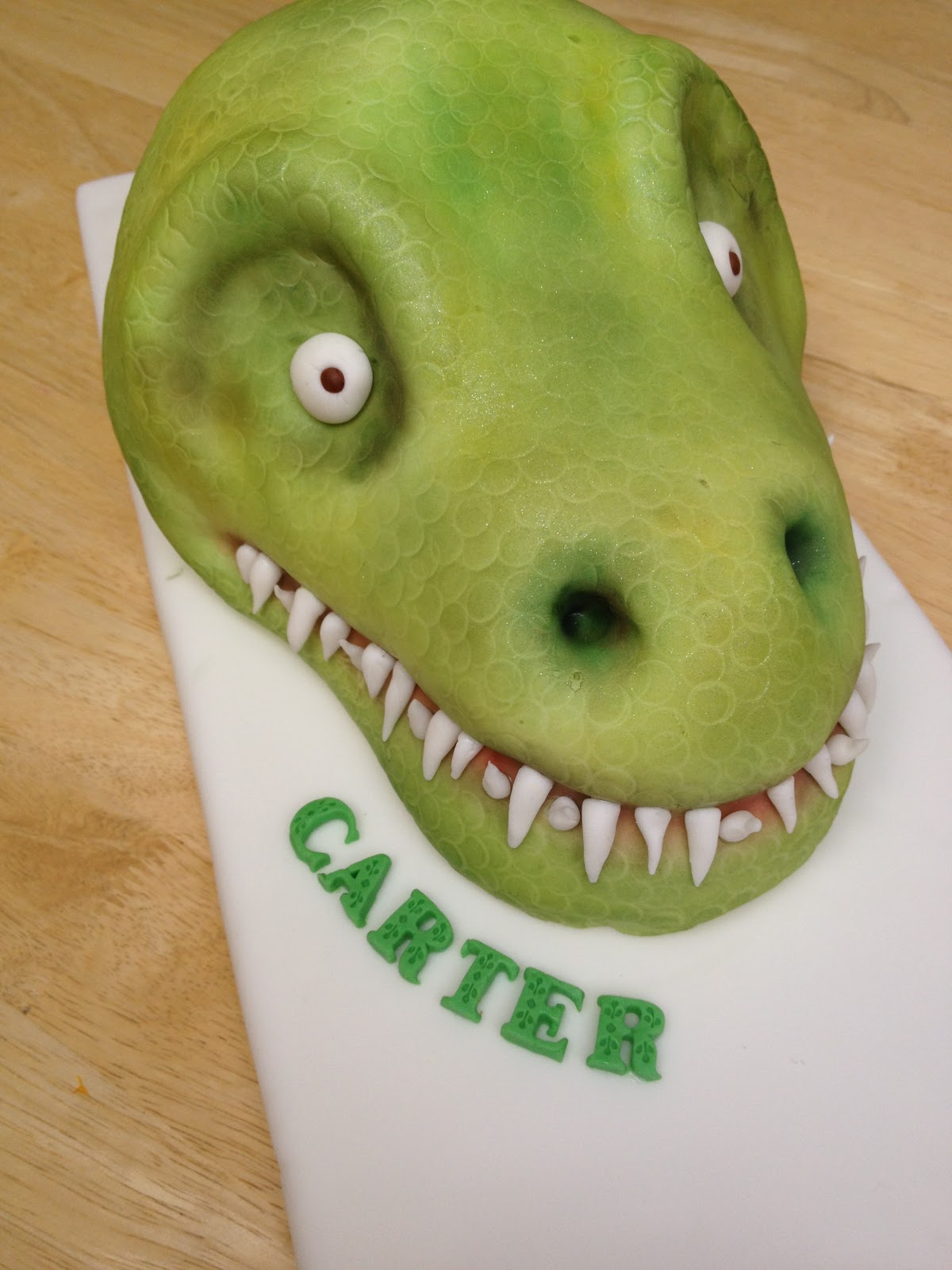 The Crafty Conundrum: SYTYC -T-Rex Cake Tutorial