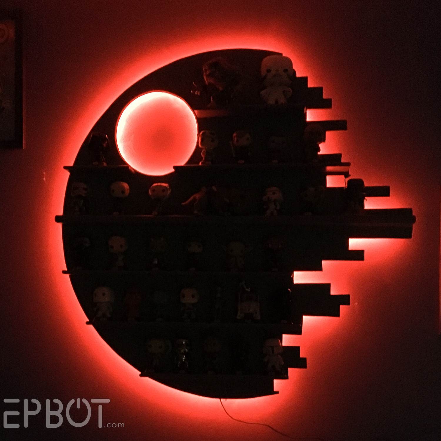EPBOT: Our DIY Death Star Shelf Changes Colors! Come See!